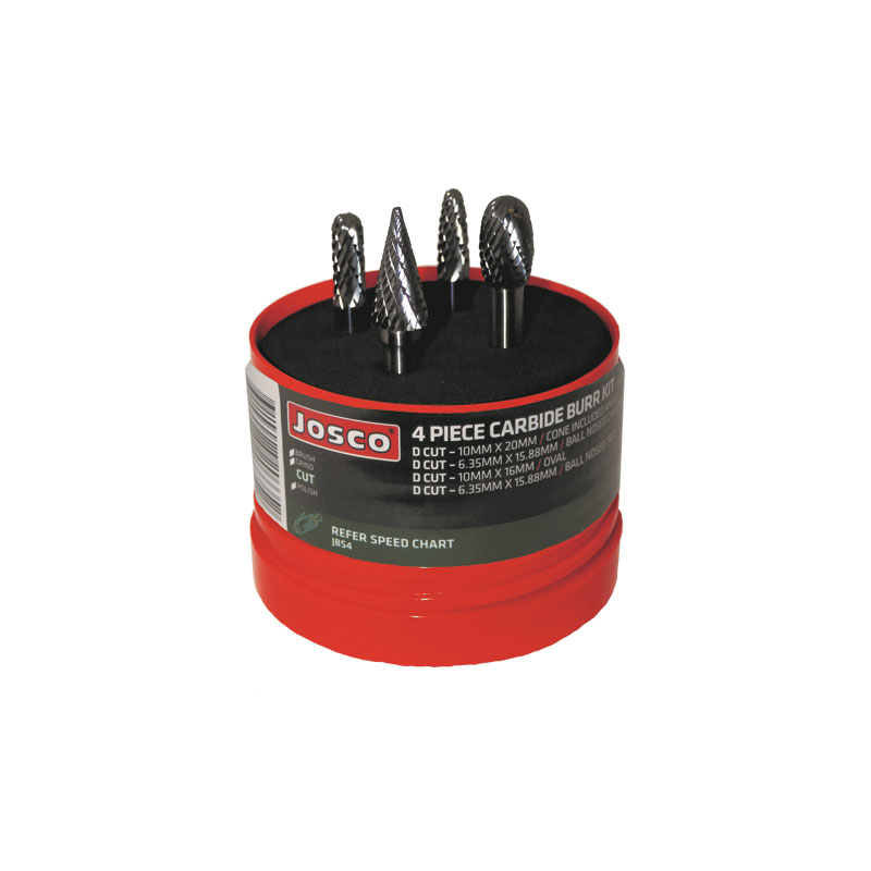 Josco 4 Piece Carbide Burr Starter Kit - Josco Australia