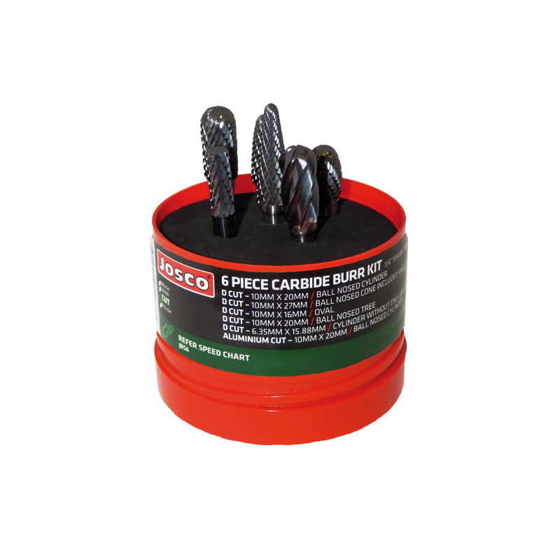 Josco 6 Piece Carbide Burr Kit - Josco Australia