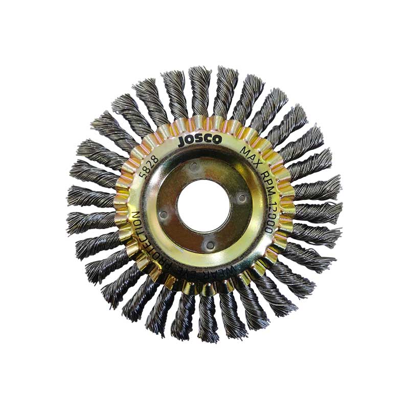Josco 125mm Twistknot Pipeline Wheel Brush 30K - Josco Australia