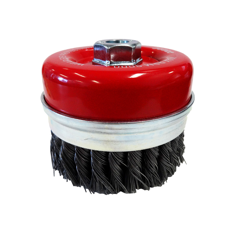 Josco 100mm XHD Steel Twistknot Cup Brush with Skirt - Josco Australia